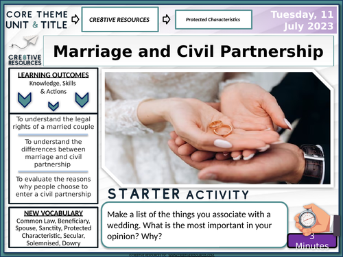 Marriage & Civil Partnerships | Teaching Resources