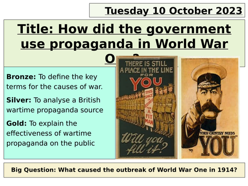 Propaganda of World War One | Teaching Resources