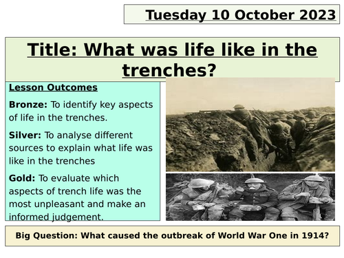 life in the trenches | Teaching Resources