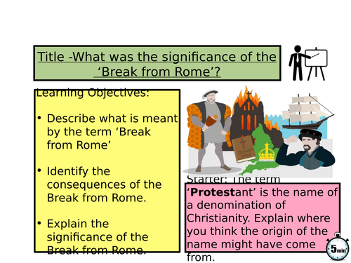 Henry VIII's Break from Rome - KS3 History Tudors | Teaching Resources