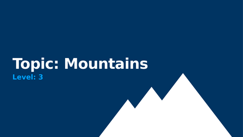 Mountains | Teaching Resources