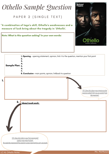 Othello Sample Essay | Teaching Resources