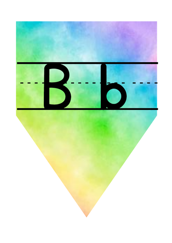 Rainbow alphabet banner | Teaching Resources