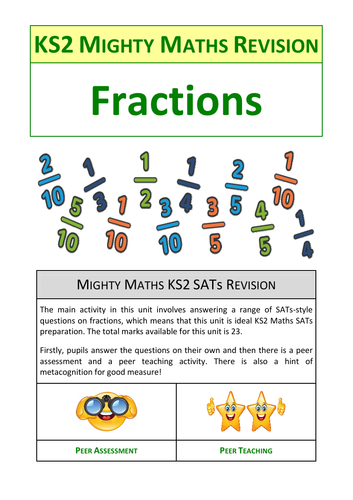 Mighty Maths KS2 Fractions Revision | Teaching Resources