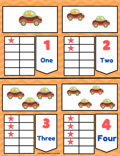 Fall Counting to 10 Ten Frame Clip Cards | Teaching Resources