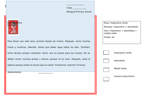 Spanish Food and Health Advice Project ks2 | Teaching Resources