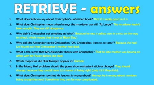 The Curious Incident of the Dog in the Night-time - Chapters 89 to 113 ...