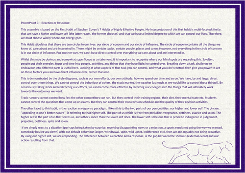 School Assembly - Reaction vs Response | Teaching Resources