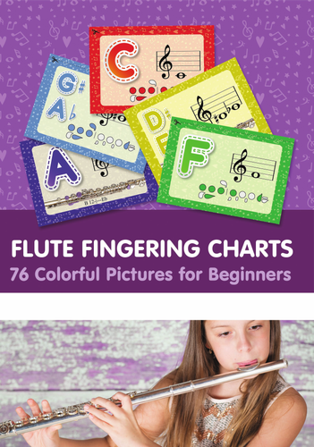 Flute Fingering Charts. 76 Colorful Pictures for Beginners | Teaching ...