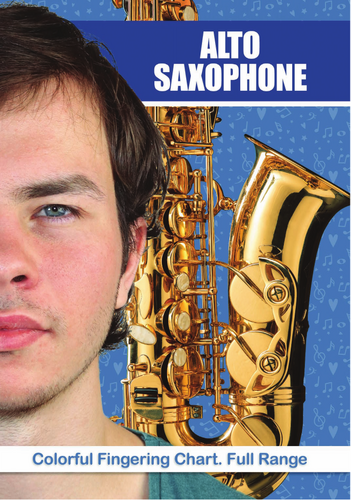 Alto Saxophone: Colorful Fingering Chart. Full Range | Teaching Resources