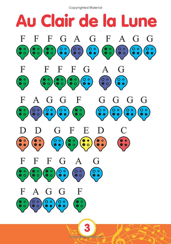 30 Very Simple Songs for 4-Hole Ocarina with Color-Coded Fingering ...