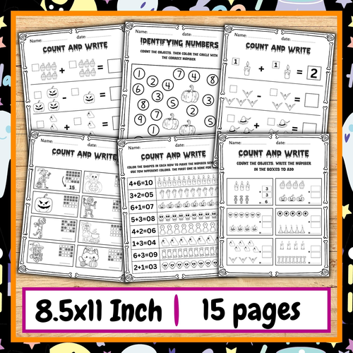 Halloween Math Worksheets and Fall Pumpkin Activities | October Morning ...