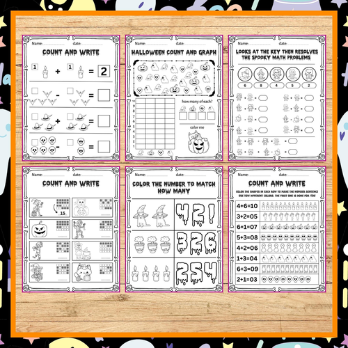 Halloween Math Worksheets and Fall Pumpkin Activities | October Morning ...