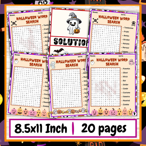 Halloween Activities | Halloween word search game | October fall ...