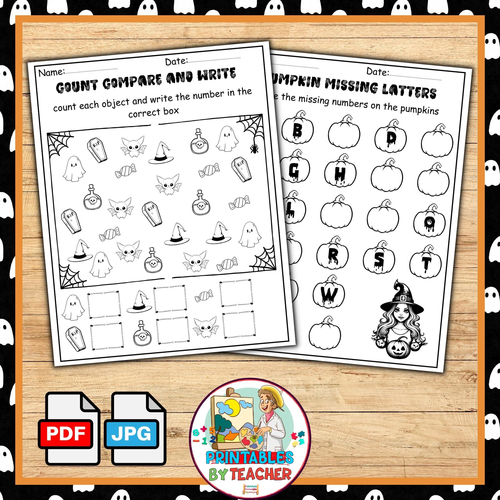 Halloween freebies | October free alphabet worksheets | trace count ...