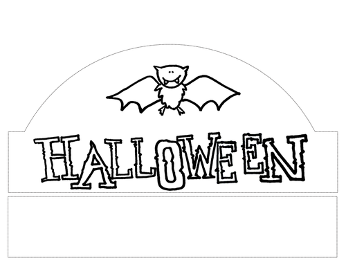Fun Halloween paper hats/crowns to colour and decorate for young ...