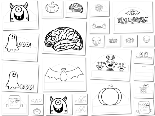 Fun Halloween paper hats/crowns to colour and decorate for young ...
