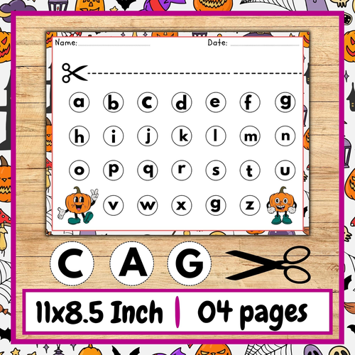 Halloween activities pumpkin Alphabet Matching game | October crafts ...