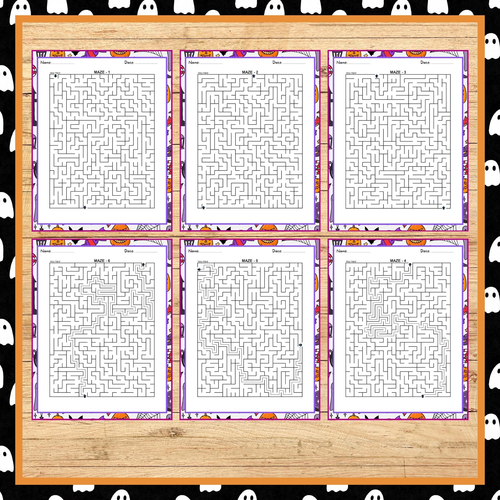 Halloween activities | October mazes puzzle | Fall crafts-games and ...