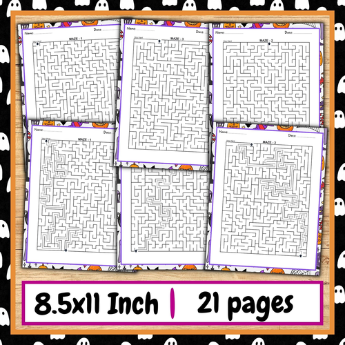 Halloween activities | October mazes puzzle | Fall crafts-games and ...