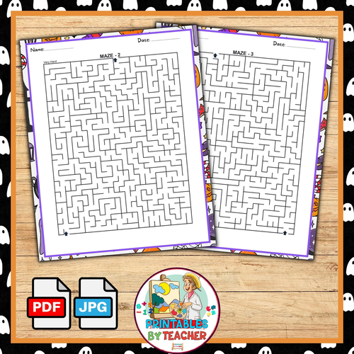 Halloween activities | October mazes puzzle | Fall crafts-games and ...