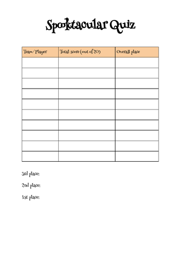 Spooktacular Halloween Quiz (Upper KS1/Lower KS2) | Teaching Resources