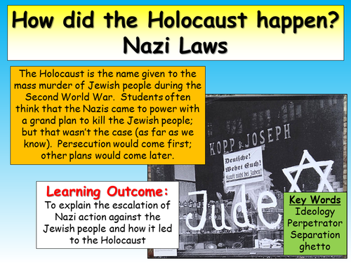 Holocaust Nazi Laws | Teaching Resources