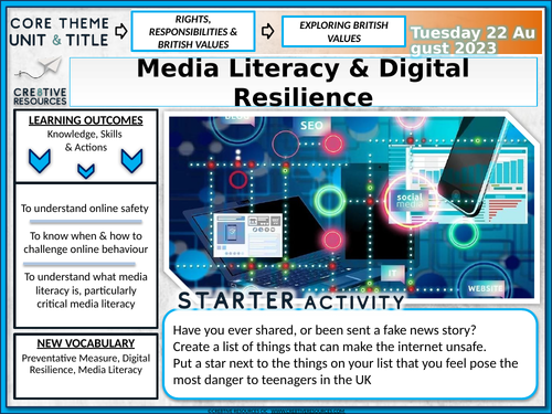 Media Literacy & Digital Resilience - KS5 | Teaching Resources