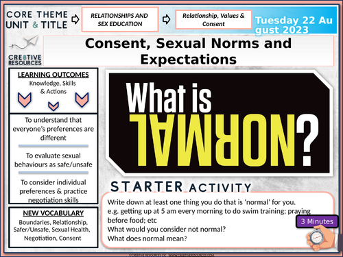 Relationships, Values & Consent - KS5 PSHE | Teaching Resources