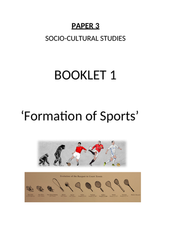 OCR A Level PE Pre-Industrial Sport Pupil Booklet & Teacher Booklet ...