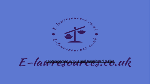 Contemporaneity (coincidence) rule and transferred malice in criminal ...