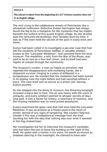 AQA GCSE English Language Paper 1 practice paper | Teaching Resources