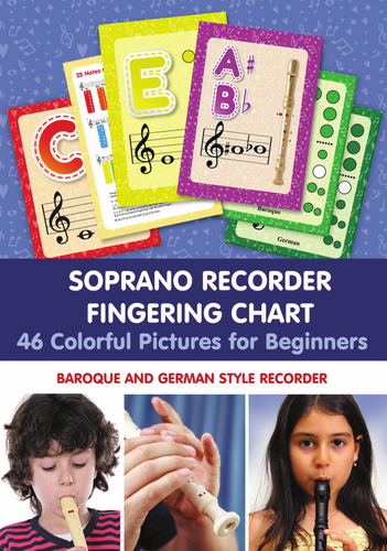 Soprano Recorder Fingering Chart. 46 Colorful Pictures for Beginners ...