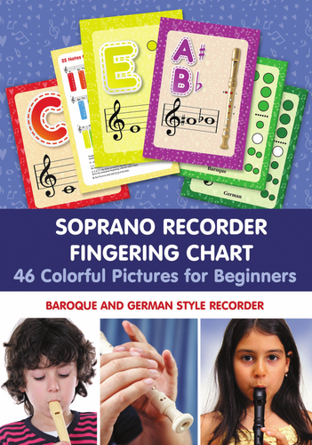 Soprano Recorder Fingering Chart. 46 Colorful Pictures for Beginners ...