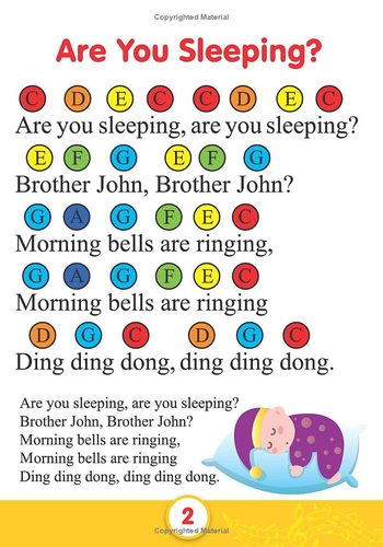 21 Color-coded melodies for Bell Set: Color-Coded visual for 8 Note ...