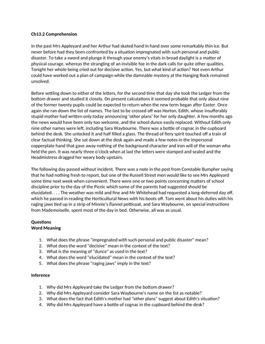 Picnic at Hanging Rock Cambridge 0475 Literature | Teaching Resources