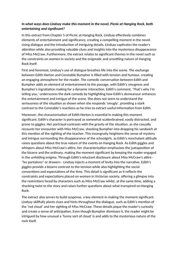 Picnic at Hanging Rock Cambridge 0475 Literature | Teaching Resources