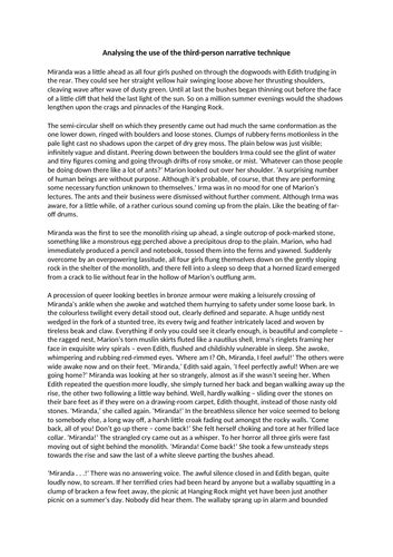 Picnic at Hanging Rock Cambridge 0475 Literature | Teaching Resources