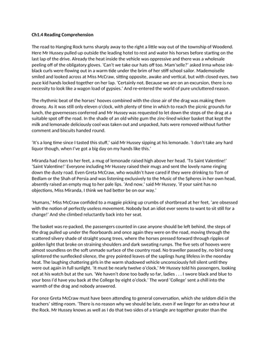 Picnic at Hanging Rock Cambridge 0475 Literature | Teaching Resources
