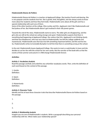 Picnic at Hanging Rock Cambridge 0475 Literature | Teaching Resources