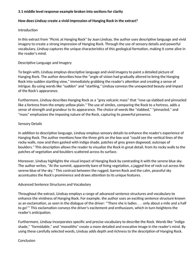 Picnic at Hanging Rock Cambridge 0475 Literature | Teaching Resources