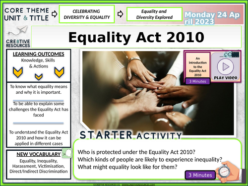 Equality and Diversity Explored - PSHE Unit | Teaching Resources