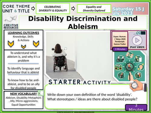 Equality and Diversity Explored - PSHE Unit | Teaching Resources