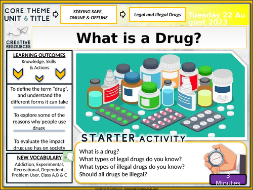 Legal and Illegal Drugs - PSHE Unit | Teaching Resources