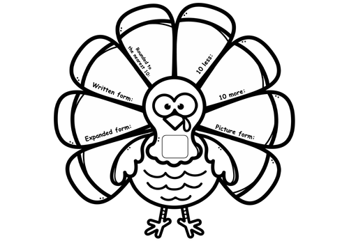 Cute and Fun Thanksgiving Math Activity | Place Value Assessment Turkey ...