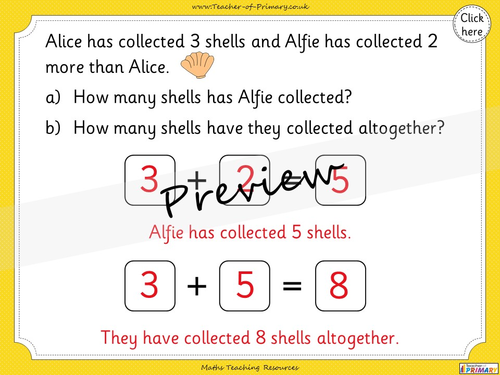Addition Problems - Year 1 | Teaching Resources