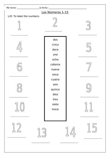SPANISH - LOS NÚMEROS - NUMBERS | Teaching Resources