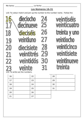 SPANISH - LOS NÚMEROS - NUMBERS | Teaching Resources