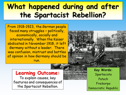 Spartacist Rebellion 1919 | Teaching Resources