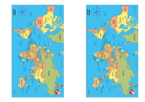 Geography Christmas mapping lesson! KS3 KS4 SEN Plan Santa´s journey ...